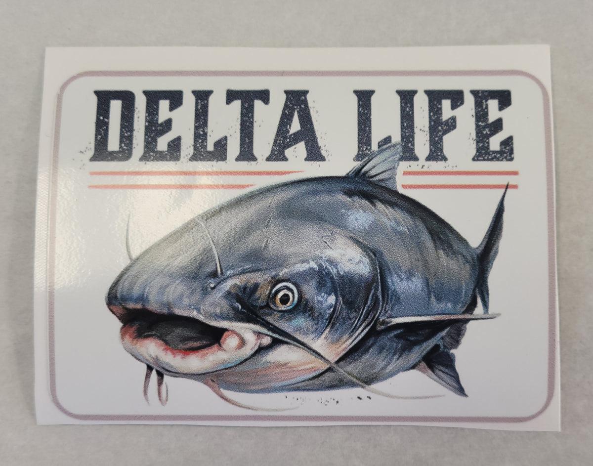 Delta Life Catfish Sticker – Delta Life Apparel